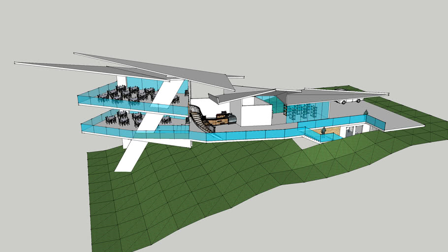 Cantilever Tea House | 3D Warehouse