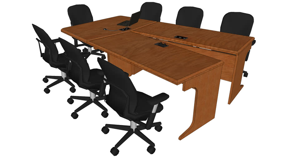 8' Open V Conference Table | 3D Warehouse