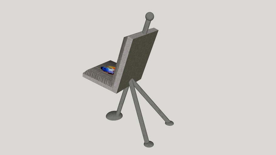 Chair a la easel | 3D Warehouse