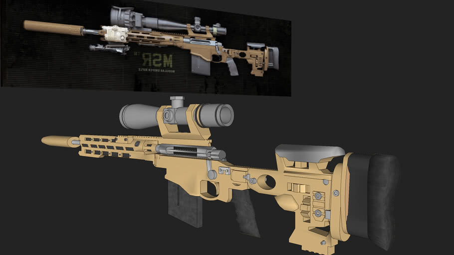 MSR sniper rifle | 3D Warehouse