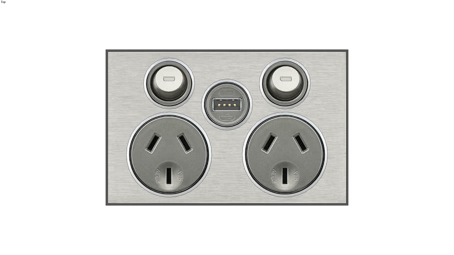 4025USBCSaturn DGPO with Single USB Charger, Horizon Silver | 3D Warehouse