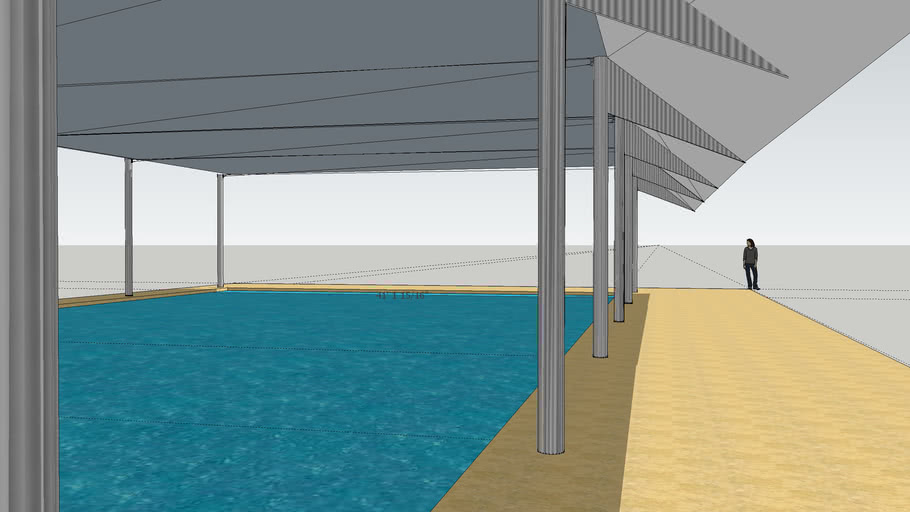 Outdoor Semi-Covered Pool | 3D Warehouse