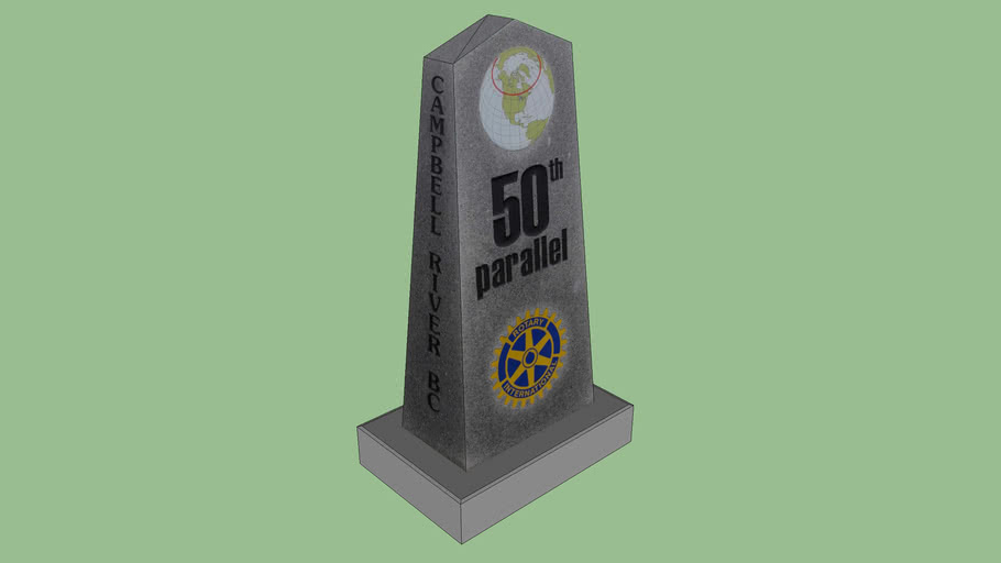 Campbell River 50th parallel North Marker | 3D Warehouse