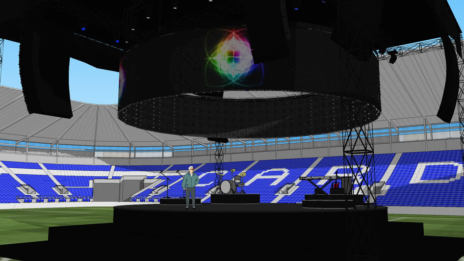 360 Stage inside Cardiff Stadium | 3D Warehouse
