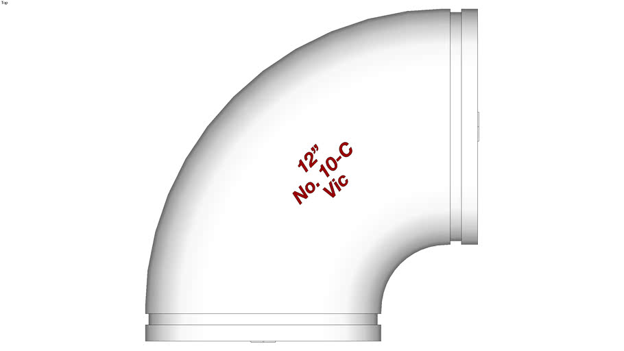 12' AWWA Victaulic 90 Ell Short Radius No. 10-C | 3D Warehouse