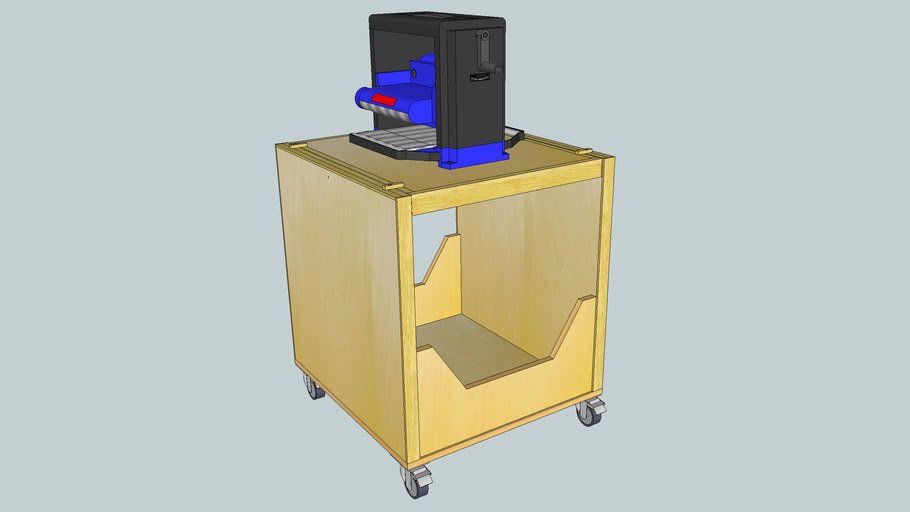 Flip-top benchtop power tool base | 3D Warehouse