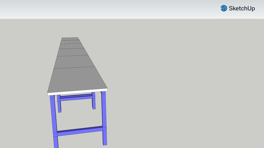 Long Table-30'x2.5' | 3D Warehouse