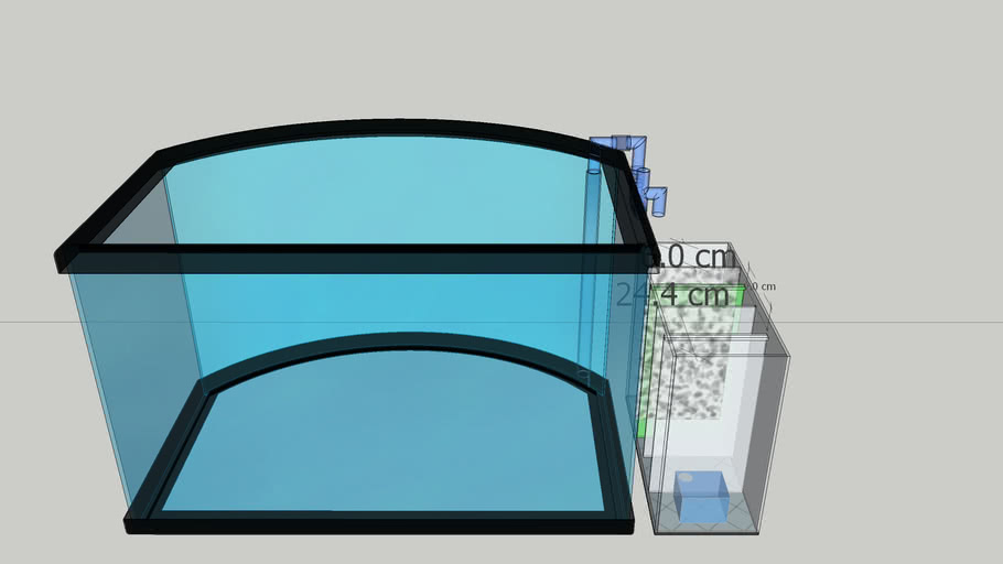 Mini sump and panoramic 60 L acuarium | 3D Warehouse