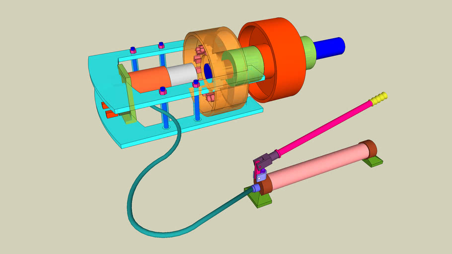 Hydraulic Puller for large couplings | 3D Warehouse