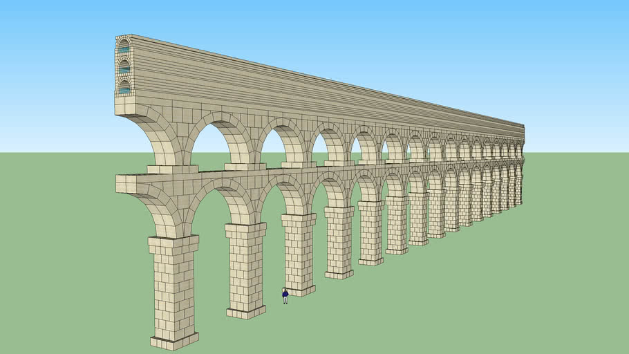 Roman Aqueduct w 3 water channels | 3D Warehouse