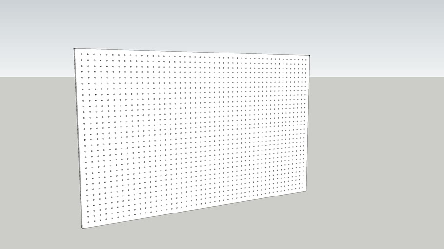 Pegboard White 900 by 558 by 16mm | 3D Warehouse