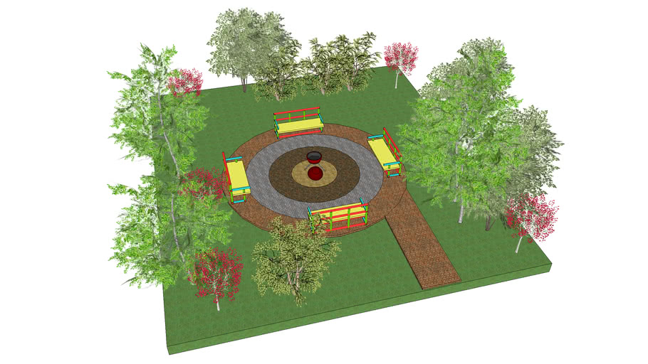 Circular Block paving | 3D Warehouse