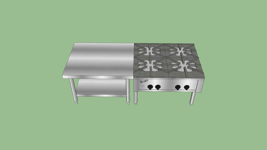 stock pot stove and table | 3D Warehouse