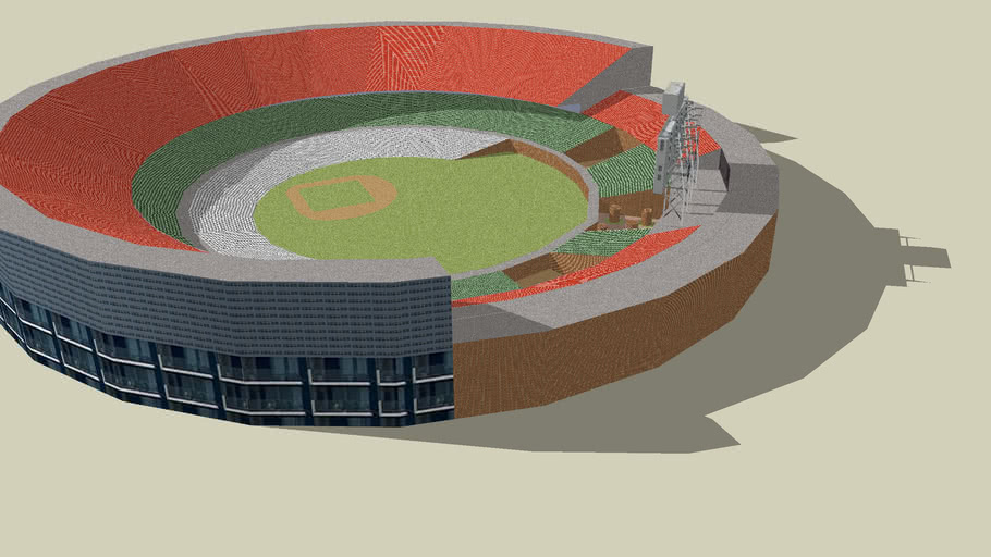 Circular Baseball Stadium (kinda like shea stadium) | 3D Warehouse