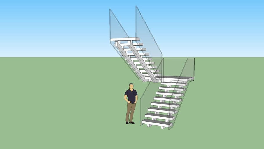 Switchback Stairs | 3D Warehouse