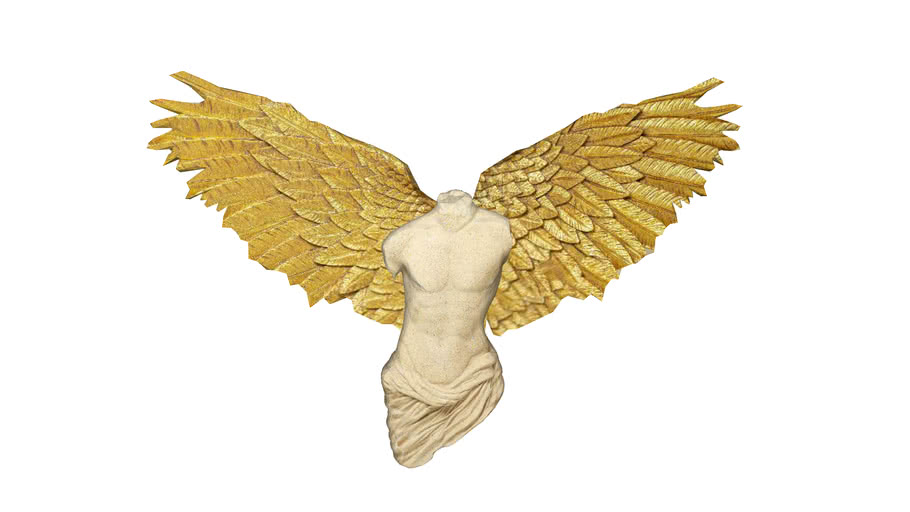 53725 Wall Object Gab Angel 208x136cm | 3D Warehouse