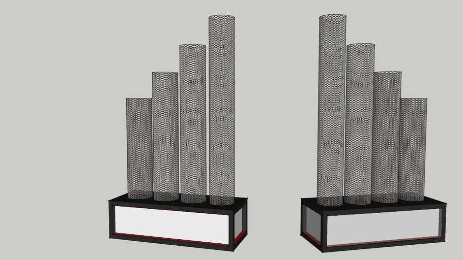 Perforated metal columns | 3D Warehouse