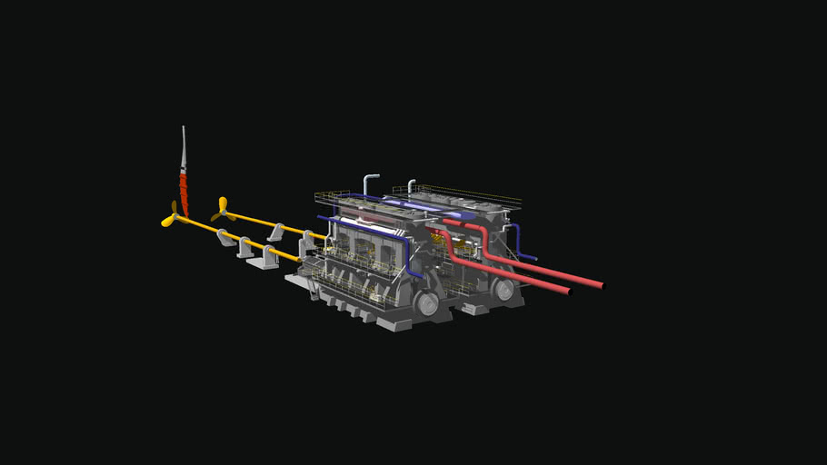 ww1-battleship steam engine room-03 | 3D Warehouse