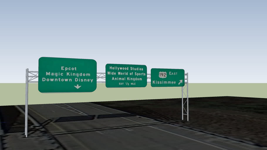 World Drive Sign#6 Northbound | 3D Warehouse