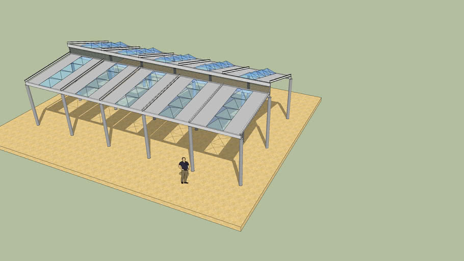 T03 Cubierta con elementos modulares | 3D Warehouse