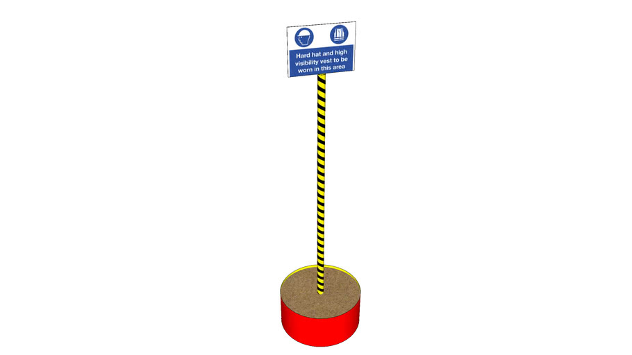 Safety Sign Pole | 3D Warehouse
