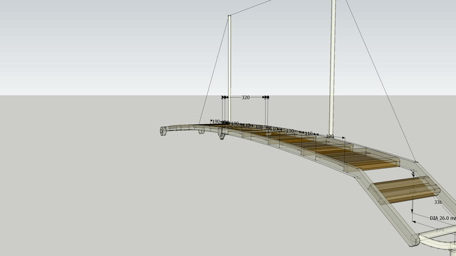 Gangway design for the sailing yacht Melody II | 3D Warehouse