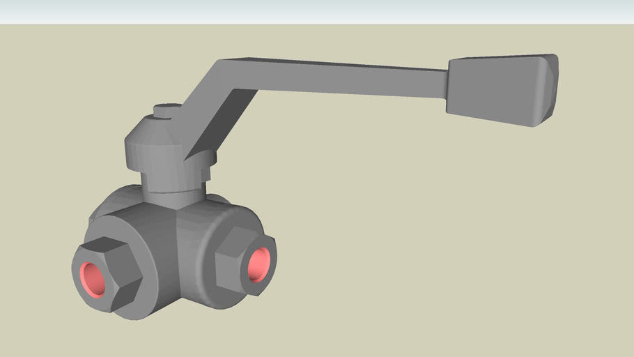 Three-way ball valves KVD | 3D Warehouse