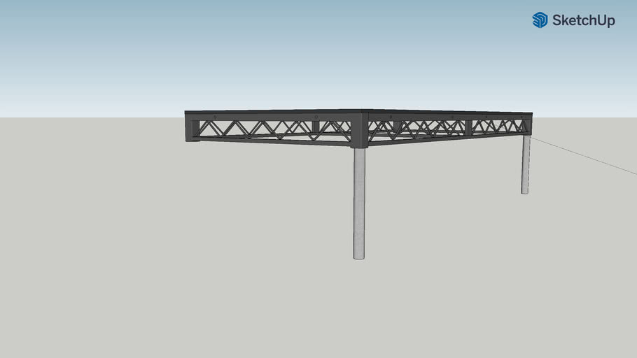 Steel Deck 4x8 2 legs | 3D Warehouse