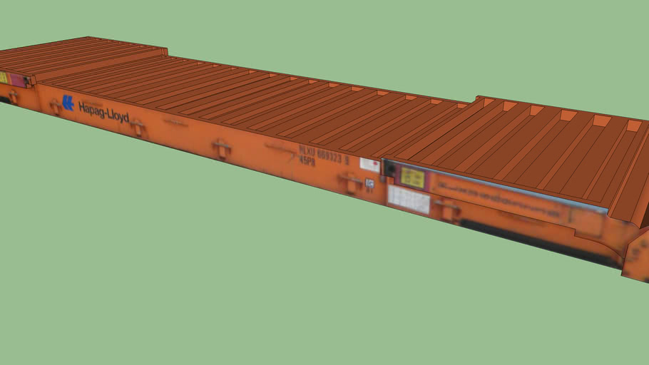 Hapag-Lloyd Flat Rack 40' Collapsed | 3D Warehouse