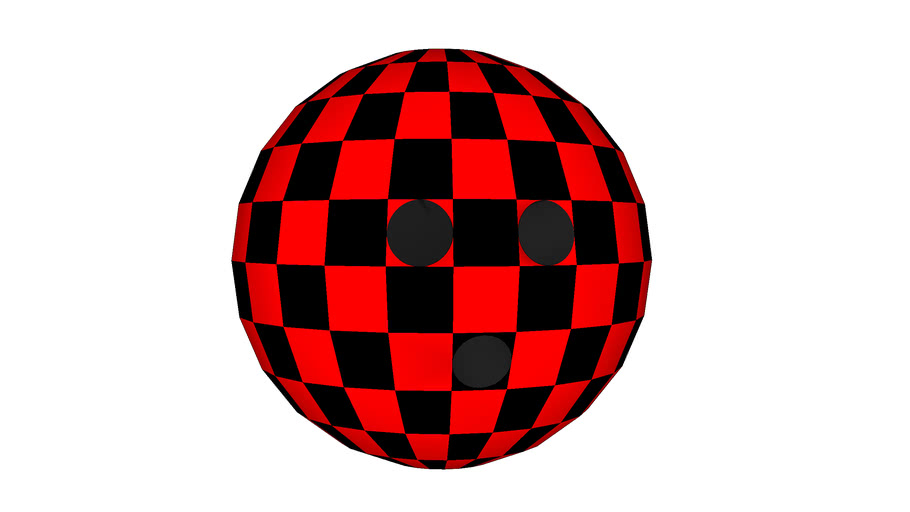 Red and Black Checkered Bowling Ball | 3D Warehouse