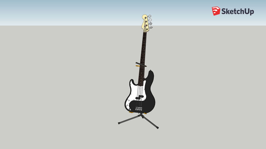 Bass Fender Precision LeftHanded with stand | 3D Warehouse