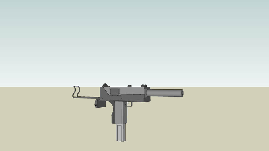 Mac-10 with stock and silencer | 3D Warehouse