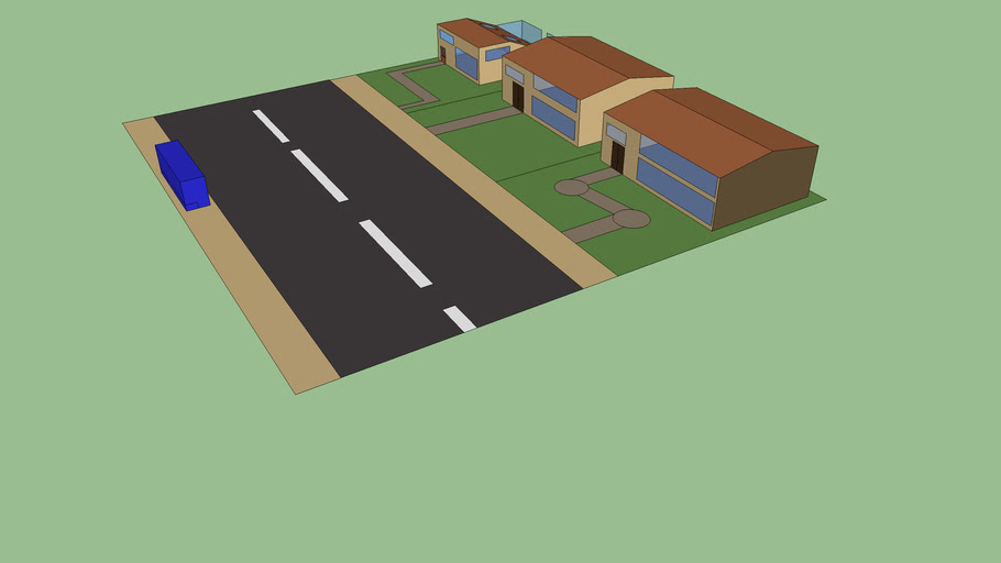 de drie huizen | 3D Warehouse