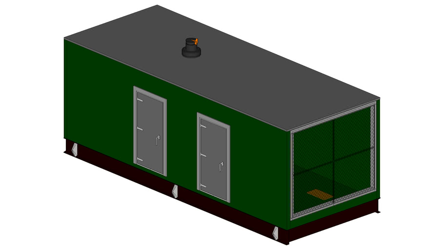 Diesel_Generator_Enclosure_26Lx10Wx10H x Carl U | 3D Warehouse