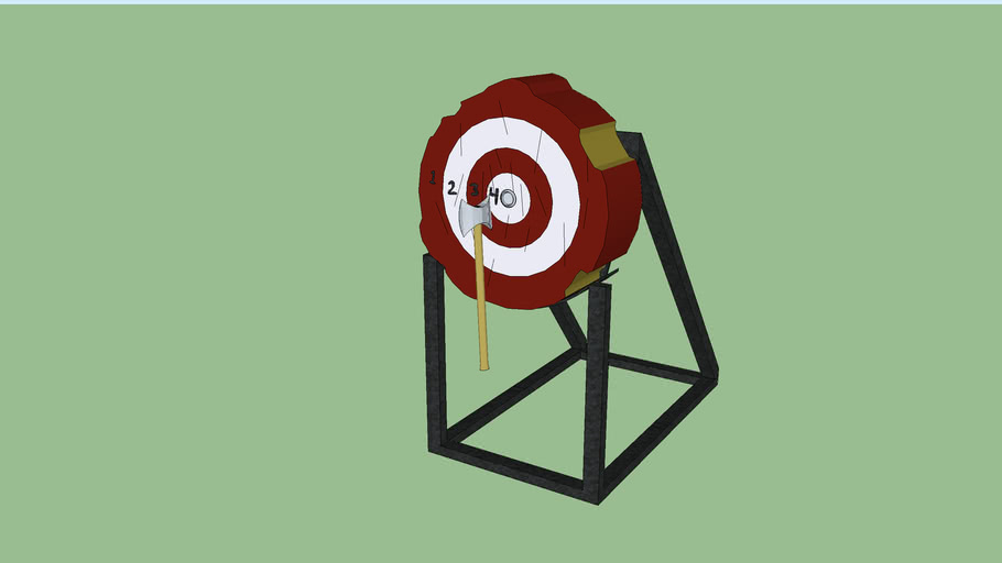 Throwing Block With Ax | 3D Warehouse