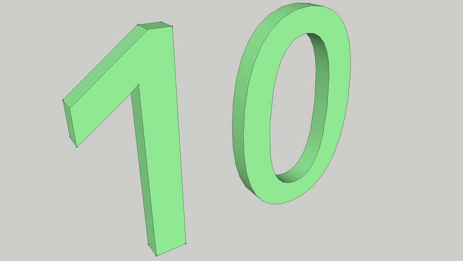 Number 10 | 3D Warehouse