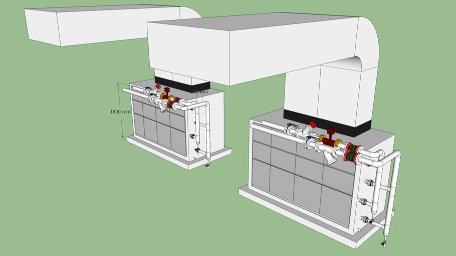 เข้าหน้าเครื่อง+AHU | 3D Warehouse