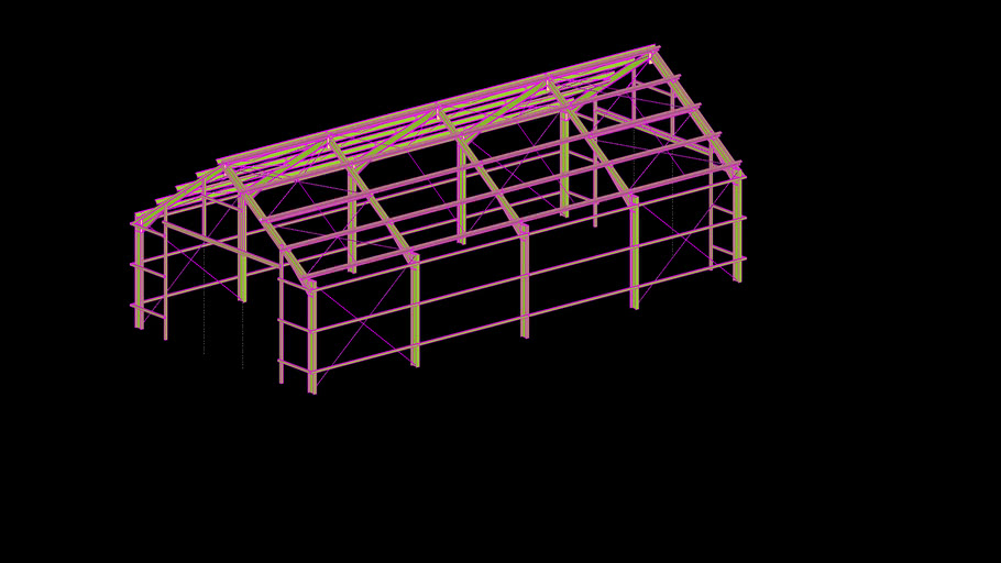 Steel workshop structure | 3D Warehouse