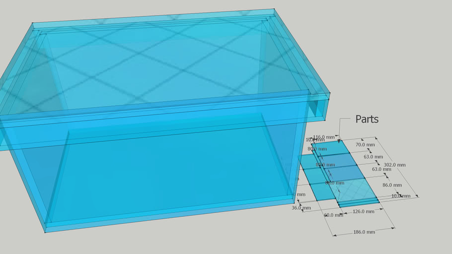 plexiglass box with a lid | 3D Warehouse
