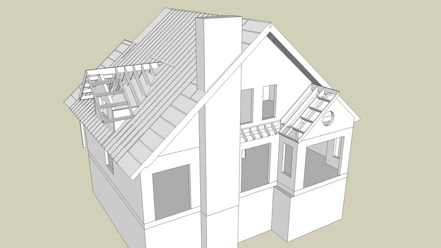 House with vaulted dormer | 3D Warehouse