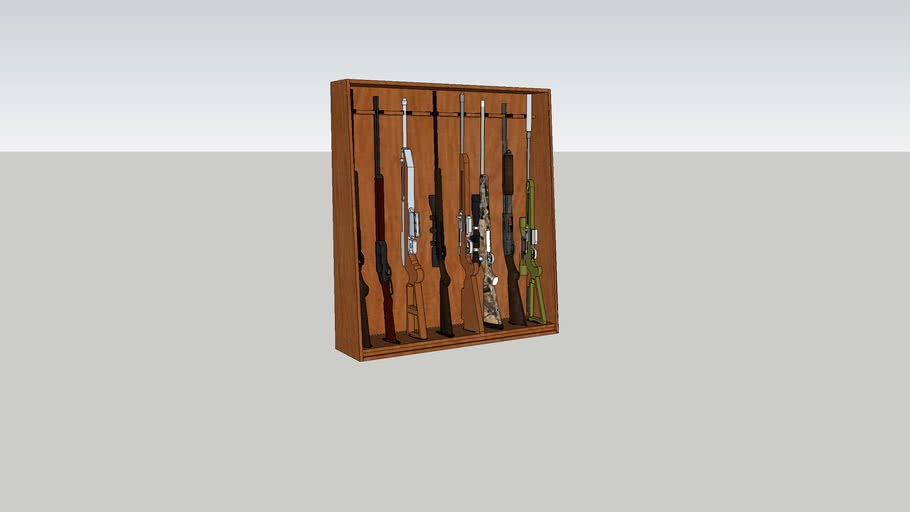 Rifle rack with rifles | 3D Warehouse