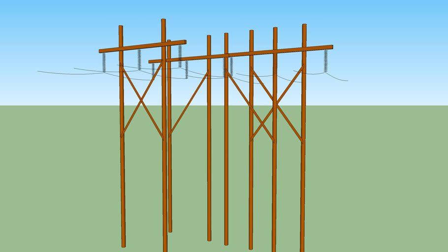 H Frame (69kV/138kV/230kV/287kV) Double! | 3D Warehouse