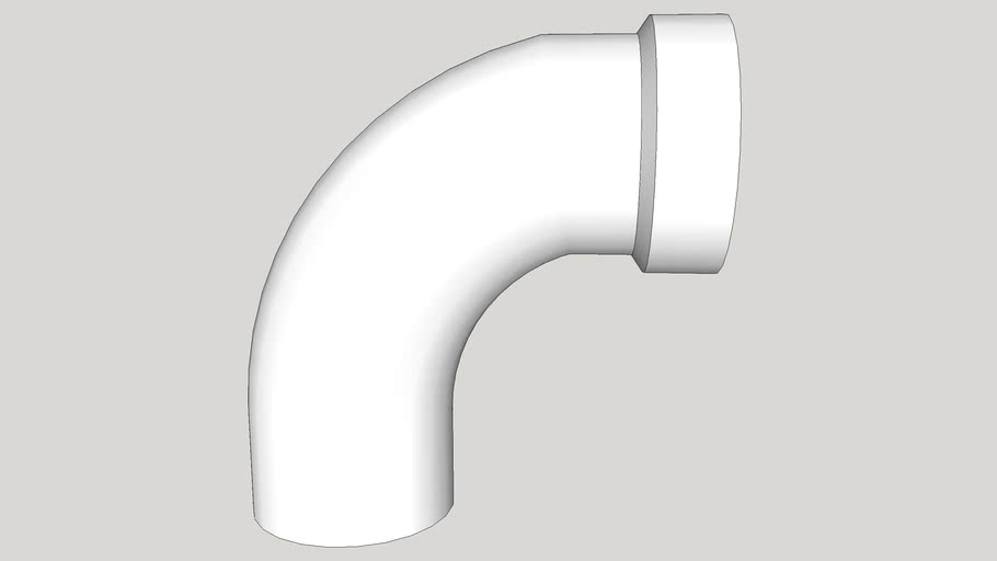 Long Sweep 1/4 Bend (90º) PVC - 2 in | 3D Warehouse