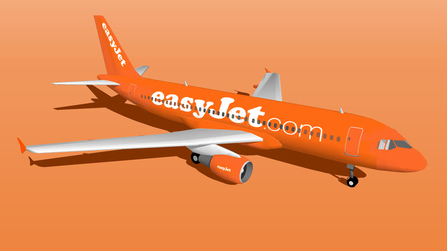easyJet A320-200 Aircraft (All Orange Livery) | 3D Warehouse