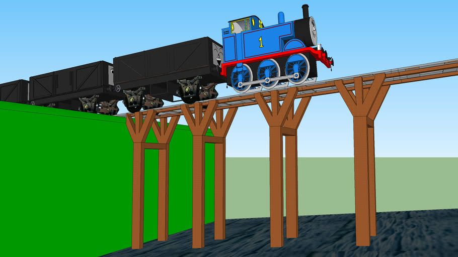 Thomas crossing the Ffarquhar River Bridge | 3D Warehouse