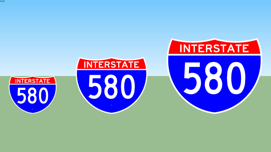 Interstate 580 Sign | 3D Warehouse