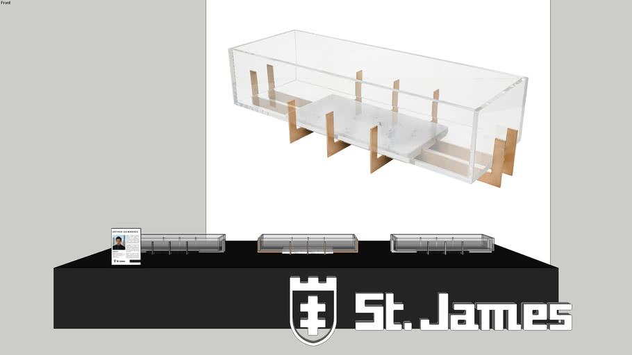 Centro de Mesa Retangular Float - Código: 3645 / Arthur Guimarães para Saint James | 3D Warehouse