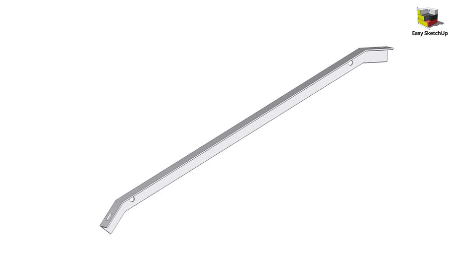 BRACE ALLEY ARM 5x50x6 mm 1000 mm Long | 3D Warehouse