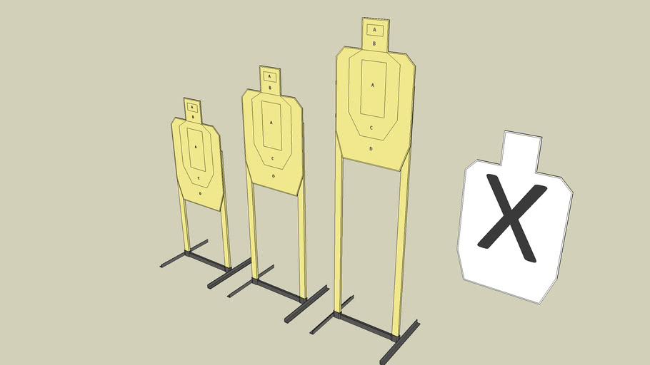 USPSA Metric Targets and Stands | 3D Warehouse