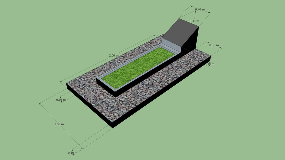 Desain Makam Almarhum Bapak 2x1 M | 3D Warehouse
